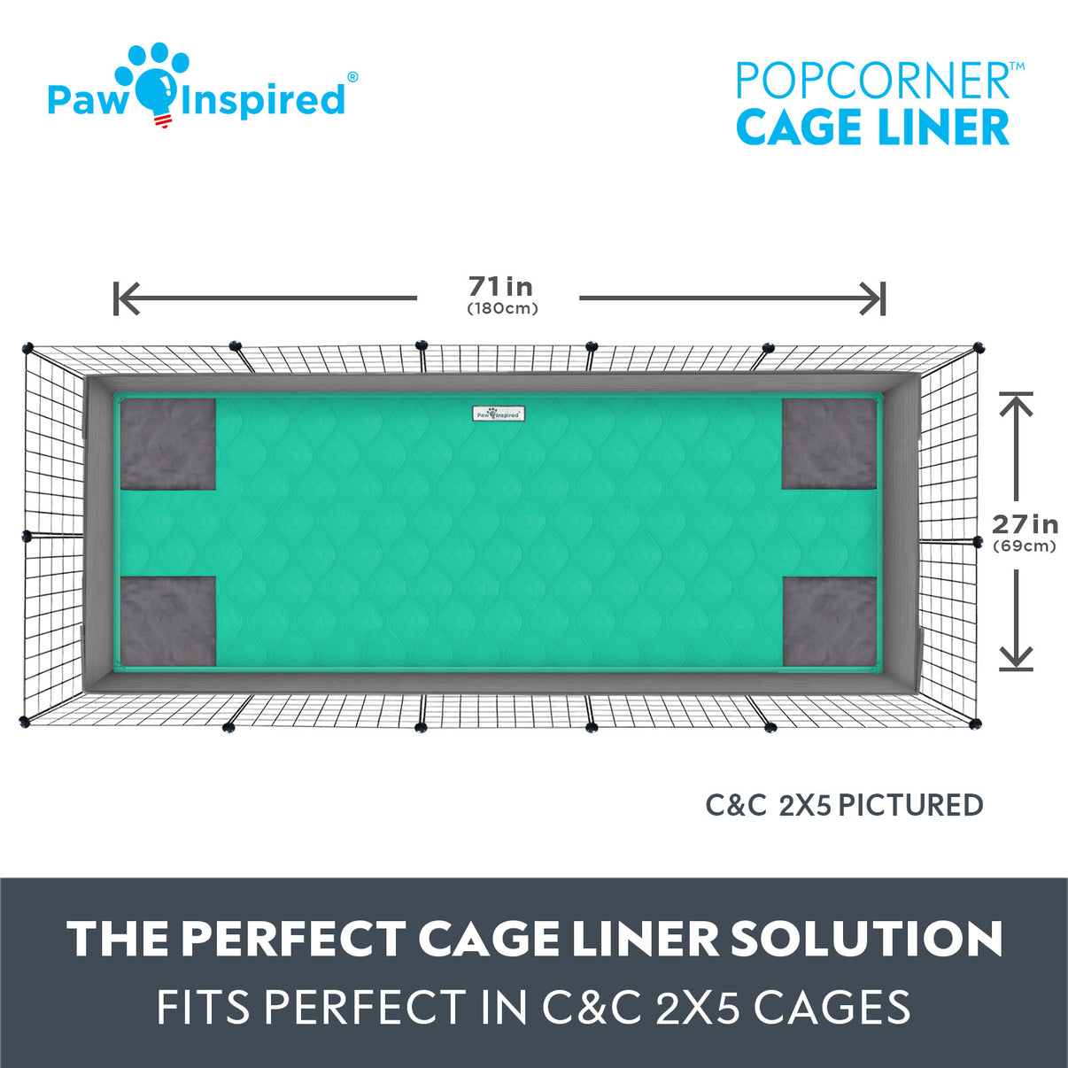 PopCorner® Washable Small Animal Cage Liners with Reinforced Corners ...